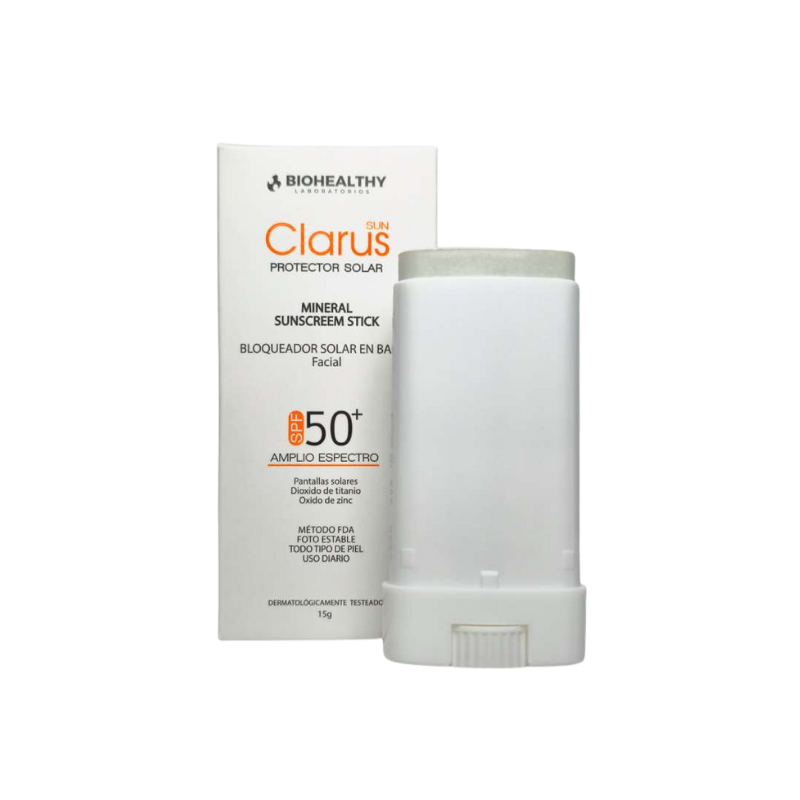 Clarus Mineral Sunscreem Stick SPF 50+ x 15g – Piel Farmaceutica